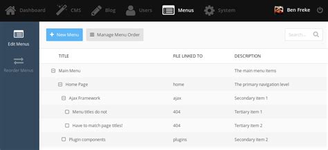 Menumanager Plugin October Cms