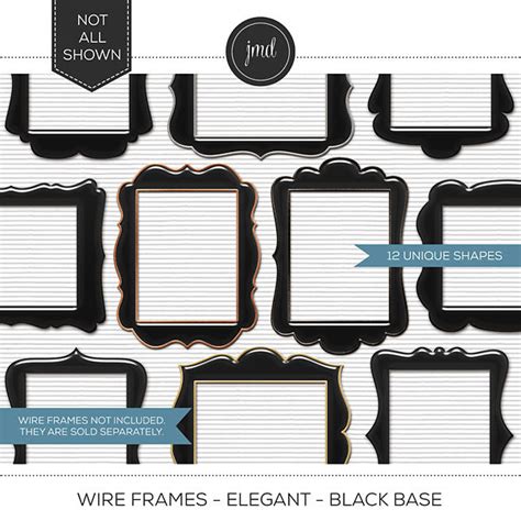 Wire Frames Elegant Black Base Digital Art
