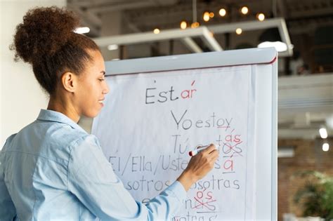 Free Photo Medium Shot Woman Correcting Grammar Mistakes