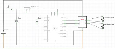 Feeding Microcontroller And Linear Actuators Motors With The Same