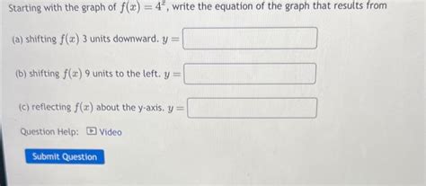 Solved Starting With The Graph Of F X X Write The Chegg Com