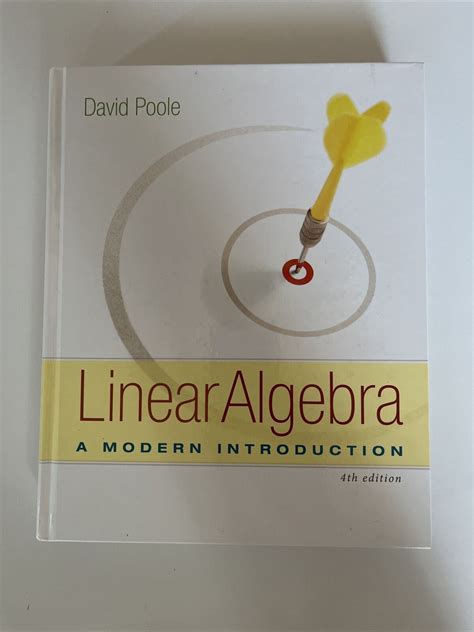 Linear Algebra A Modern Introduction 4e By David Poole Hardcover 20 Retro Unit