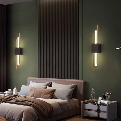 Modern Minimalist Iron Acrylic Strip Led Wall Sconce Lamp For Bedside