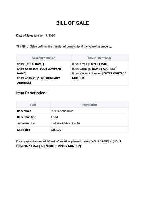 Free Bill Templates To Edit Online