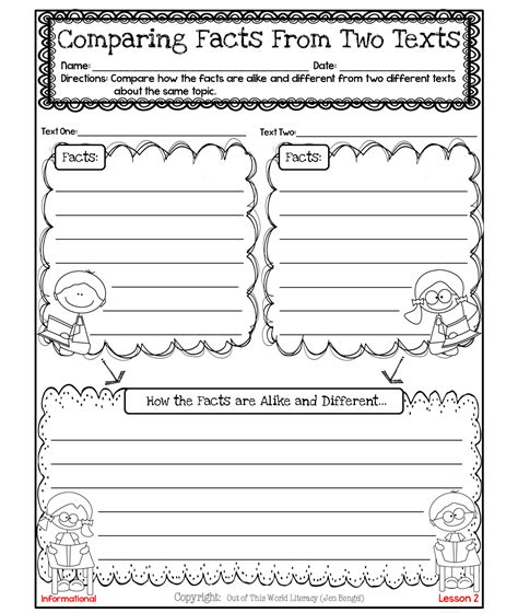 Comparing Texts Worksheet