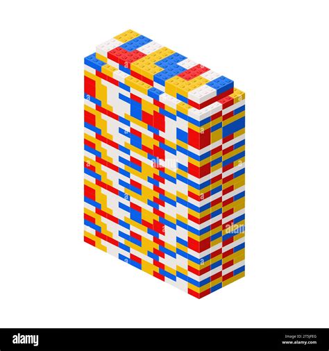 A Wide Building Made Of Plastic Blocks Vector Stock Vector Image And Art