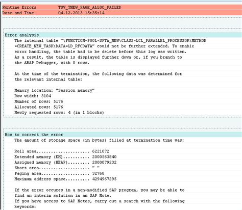 Tsvtnewpageallocfailed Dumps Are Occuring Whil Sap Community