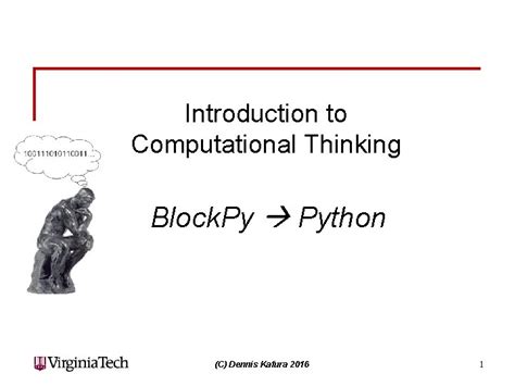 Introduction To Computational Thinking Block Py Python C