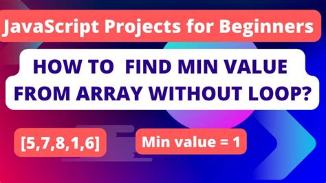 Find Minimum Smallest Value Number From Array Without Loop Javascript Projects For Beginners