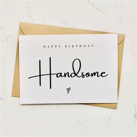 Handsome Man Birthday Card Etsy Uk