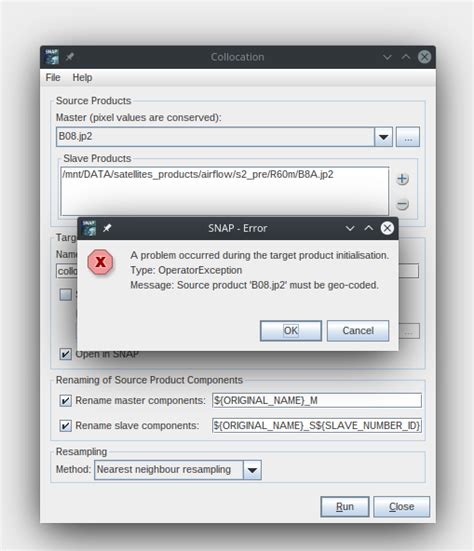 Problems With Collocation Of Jp2 Bandsimages Optical Toolbox Step