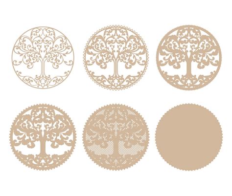 Multilayer Mandala Tree Of Life SVG Template D Layered Etsy