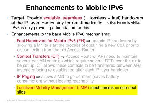 Ppt Optimizing Mobility Management In Future Ipv6 Mobile Networks Powerpoint Presentation Id