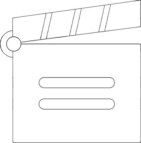 Flat Style Clapperboard In Black Line Art 24325918 Vector Art At Vecteezy