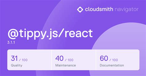 Tippyjsreact 311 Npm Package Quality Cloudsmith Navigator