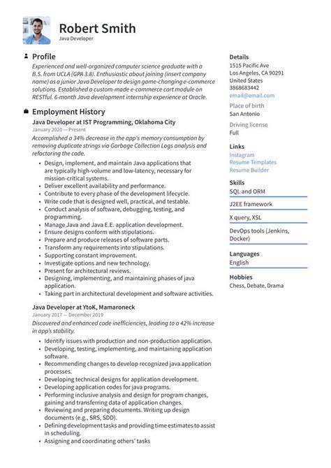 Java Developer Resume Writing Guide Artofit