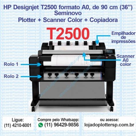 Plotter Usada Multifuncional Hp Designjet T2600dr Plotter Scanner Copiadora Formato A0 Loja