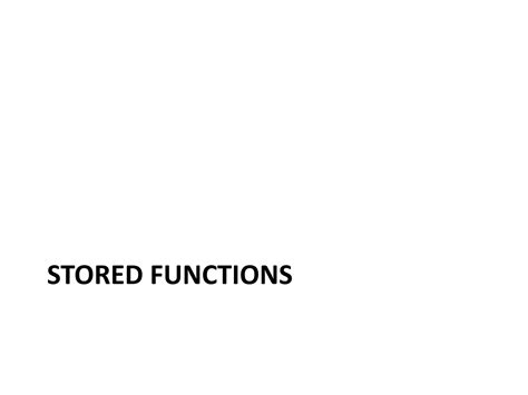 5 Stored Procedure And Functions Pptx