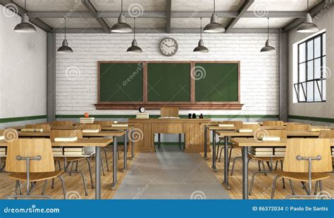 Retro Classroom Stock Image 67476187
