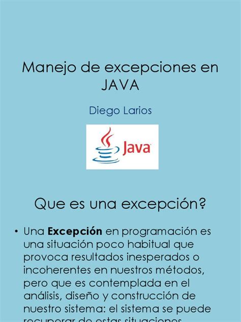 Manejo De Excepciones En Java Java Programming Language Digital