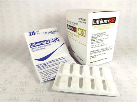 Lithium Carbonate Tablets Usp Sustained Release 400mg Lithium Sr Manufacturer In India {taj