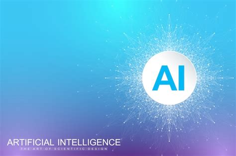 Premium Vector Big Data Visualization Artificial Intelligence And Machine Learning Concept