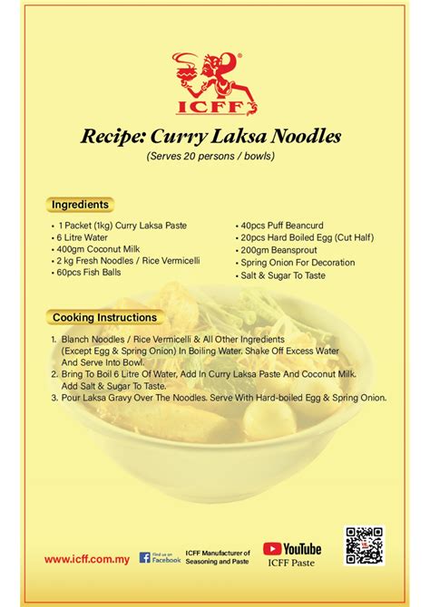 Icff Catering Sdn Bhd Halal Curry Laksa Paste Johor Bahru Halal Food Sauce Johor Bahru