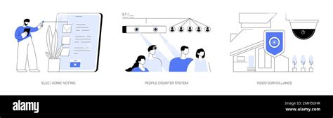 People Monitoring And Analytics Abstract Concept Vector Illustrations