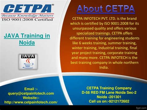 Ppt Java Training In Noida Powerpoint Presentation Free Download