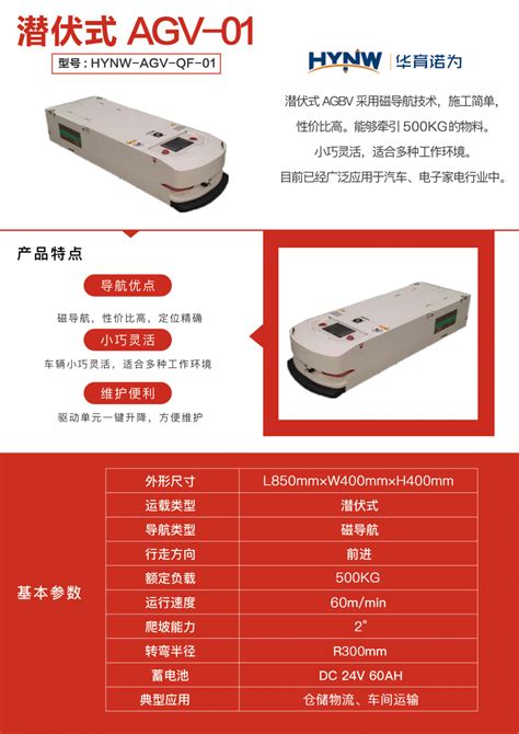 HYNW AGV QF 01 单驱潜伏式磁导航AGV