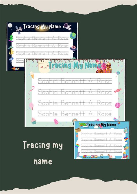 Personalized Tracing Name Art Custom Handwritten Name Drawings Etsy