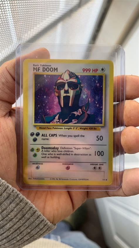 Custom Mf Doom Pokemon Card A Buddy Of Mine Made Mf The Super Villain