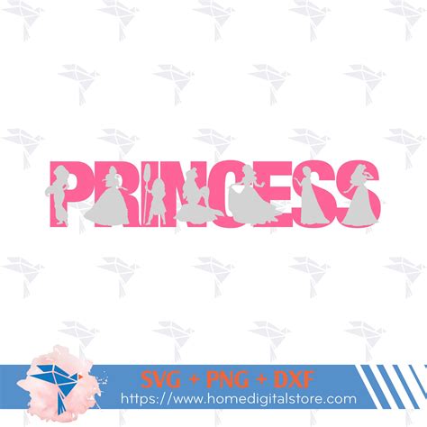 Princess SVG PNG DXF For Cutting Printing Designing Or More