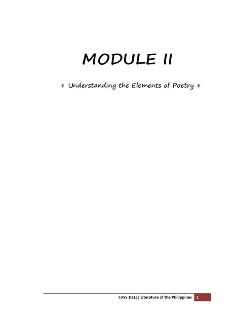 2 Chapter I Lesson 1 Denotation And Connotation In Poetry Pdf