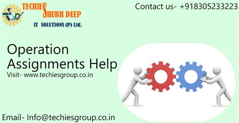 Operation Assignments Help