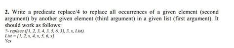 solved 2 write a predicate replace 4 to replace all