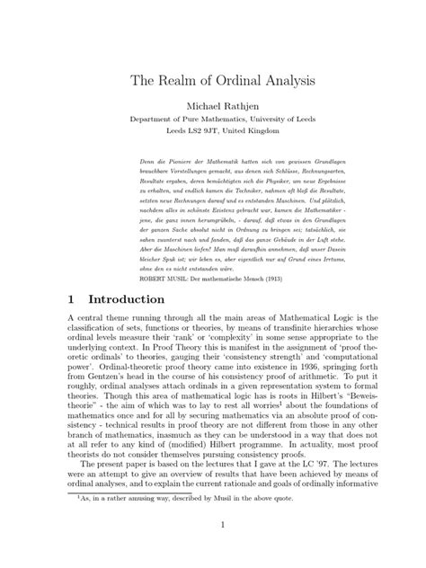 realm of ordinal analysis pdf theorem mathematics