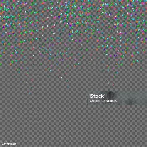 화려한 색종이입니다 벡터 색종이 빛나는 투명 한 체크 무늬 배경에 고립의 축제 그림 디자인에 대 한 휴일 장식 틴 셀 요소 기념일에 대한 스톡 벡터 아트 및 기타 이미지