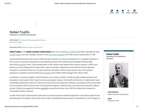 Lesson From Dominican Dictator Rafael Trujillo Pdf
