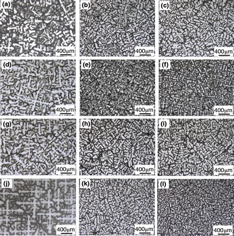 Microstructures In Transverse Section Of Samples Solidified Under Download Scientific Diagram