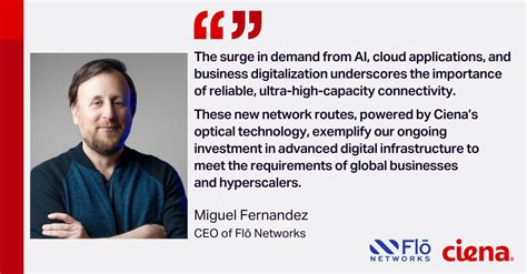 Press Release Flō Networks Leverages Ciena Optical Technology For New… Ciena