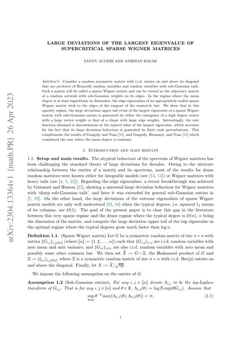 pdf large deviations of the largest eigenvalue of supercritical