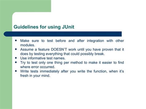junit presentation ppt