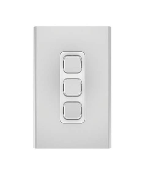 Pdls383c Sv Pdl Iconic Styl Skin Switch 3 Gang Silver