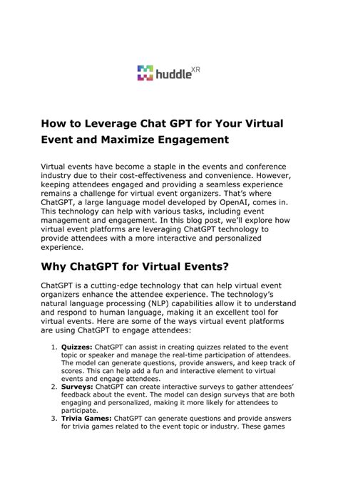 Ppt How To Leverage Chat Gpt For Your Virtual Event And Maximize