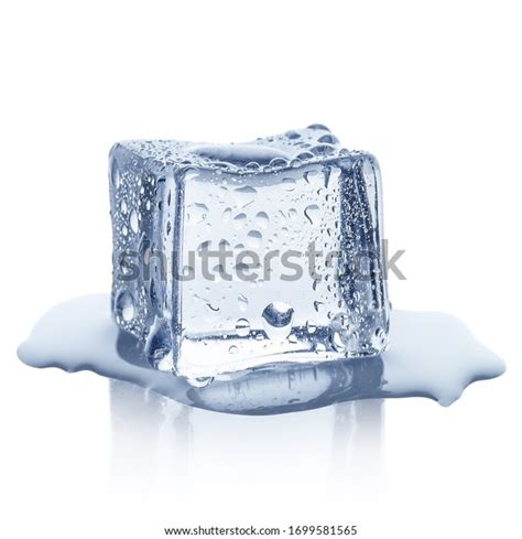 Single Ice Cube Isolated On White Stock Photo Edit Now