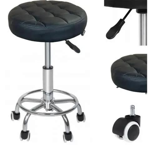 ᐉ Кресло табурет на колесах Bonro B 496 без спинки круглое Черный 42300109 • Купить в Киеве