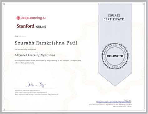 Completed Advanced Learning Course In Machine Learning Sourabh Ramkrishna Patil Posted On The