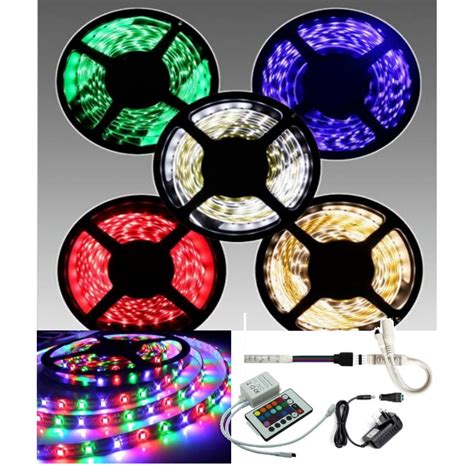 Jual Lampu Led Strip Lights SMD RGB Flexible Complete REMOTE ADAPTOR MODUL Lengkap Shopee
