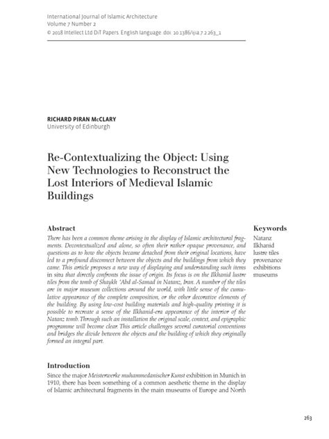 Re Contextualizing The Object Using New Pdf Tile Museum